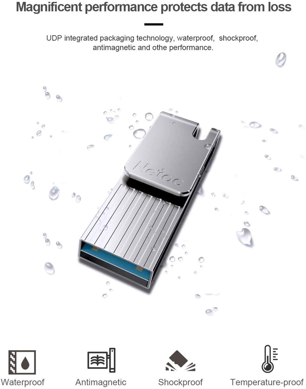 Netac 64GB Flash Drive USB 3.0 Memory Stick Thumb Drive Jump Drive 64GB, Read Speeds up to 90MB/s