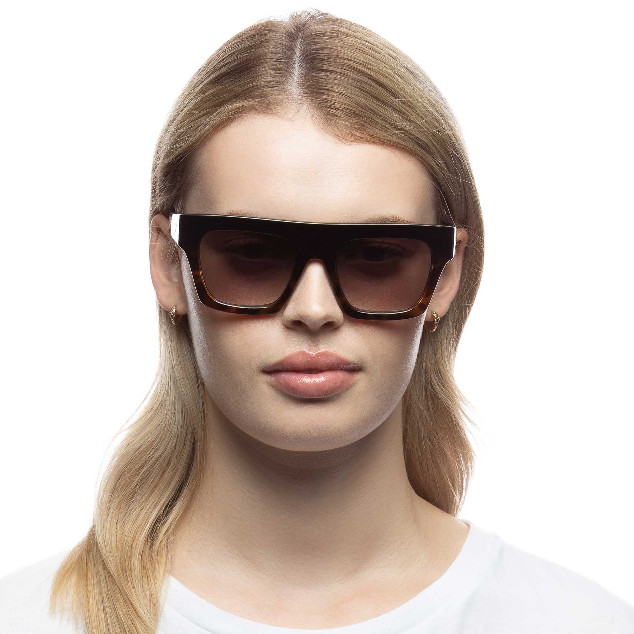Le Specs Women's Sub Dimension Sunglasses, Black Tortoise/Khaki, One Size