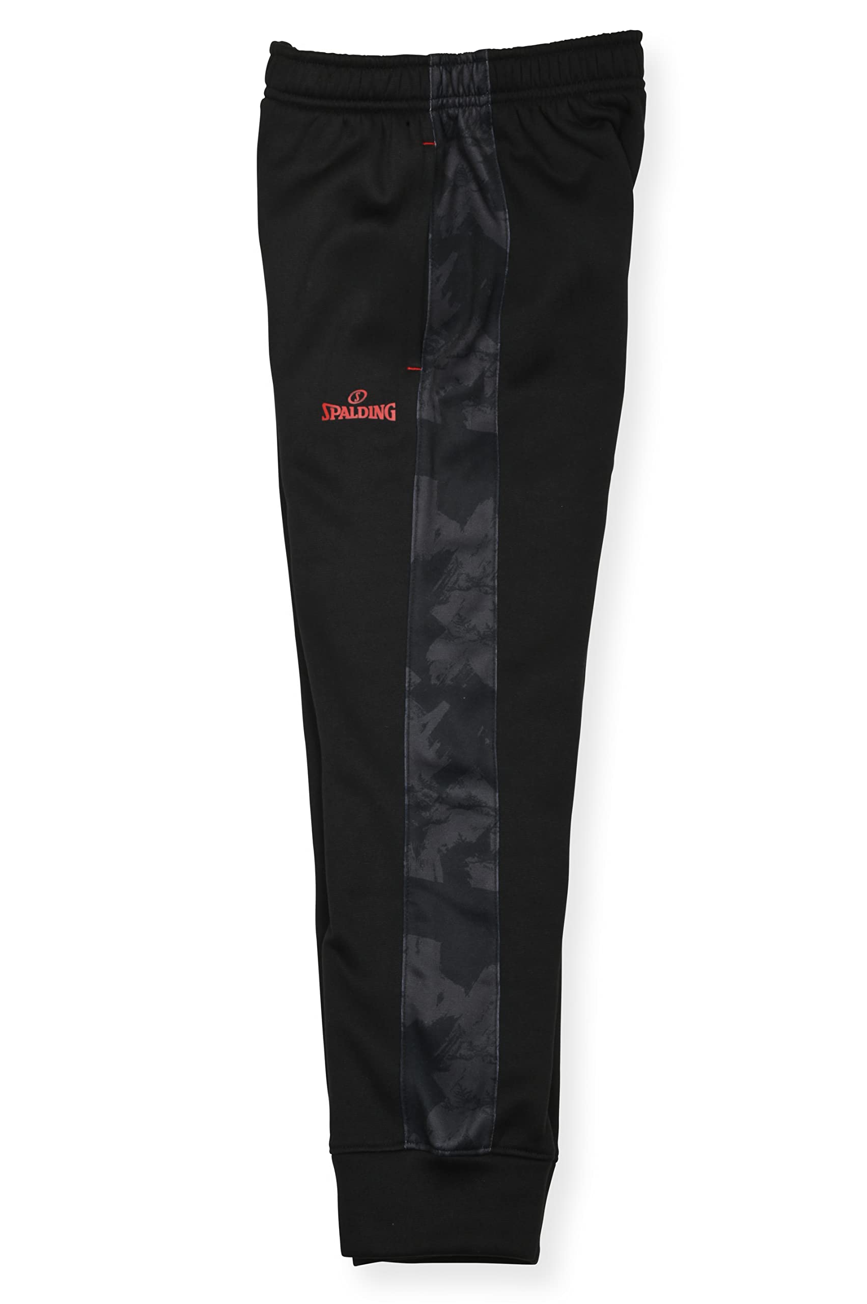 Spalding Boys Fleece Brush Print Hoodie and Jogger 2-Piece Set, Black, 8