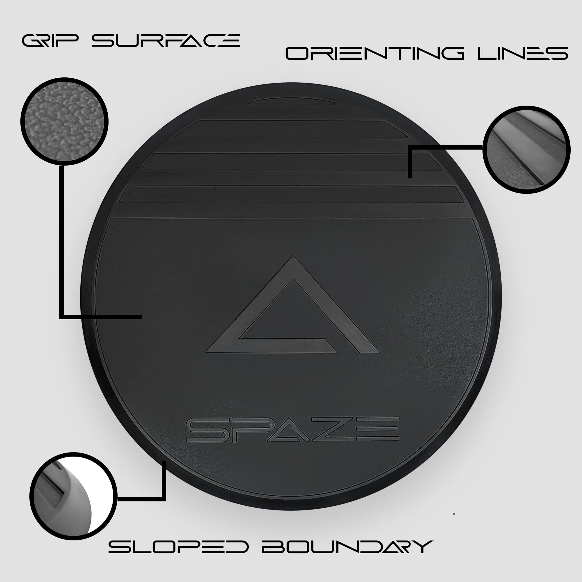 SPAZE VR Mat | 35" Virtual Reality Gaming Mat | Non-Slip All Surface Thick Anti-Fatigue Foam | Position Orienting Lines and Grip Texture | Compatible with PlayStation VR, Oculus/Meta Quest, and More