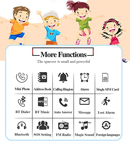 MiRUSI J7 Latest World Smallest Mini Plastic Phone GSM Unlocked Voice Changer Phone (Rose)