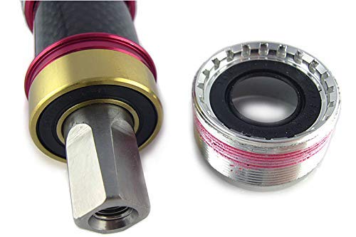 OMNI Racer Worlds LIGHTEST Cromoly Steel Ti Ceramic JIS Square Taper Bottom Bracket: English 68mm: Lengths: 103-127mm (English 68x122.5mm)