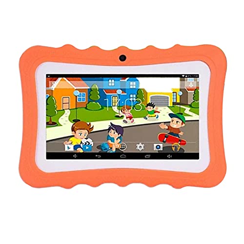ZSEM Children Tablet 7 Inch Display Screen Dual Camera Quad-core WiFi Version Early Educational Learning Hine Gift for Toddlers Children