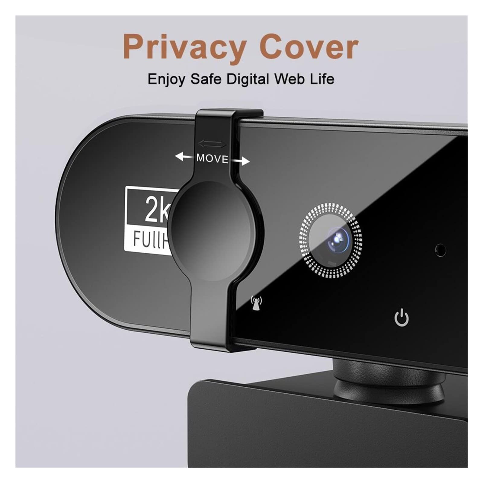 ZAUNCO Webcam 2K 4K Webcam 1080P Mini Webcam with Autofocus for PC PC USB Webcam Full HD Game Live Webcam Video Conferencing Gaming Webcam (Color : 2K, Size : X)