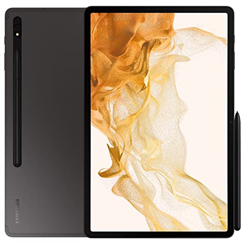 Samsung Galaxy Tab S8 Android Tablet, 11” LCD Screen, 128GB Storage, DeX Productivity, Qualcomm Snapdragon, S Pen Included, All-Day Battery Ultra Wide Camera, Graphite (Renewed)