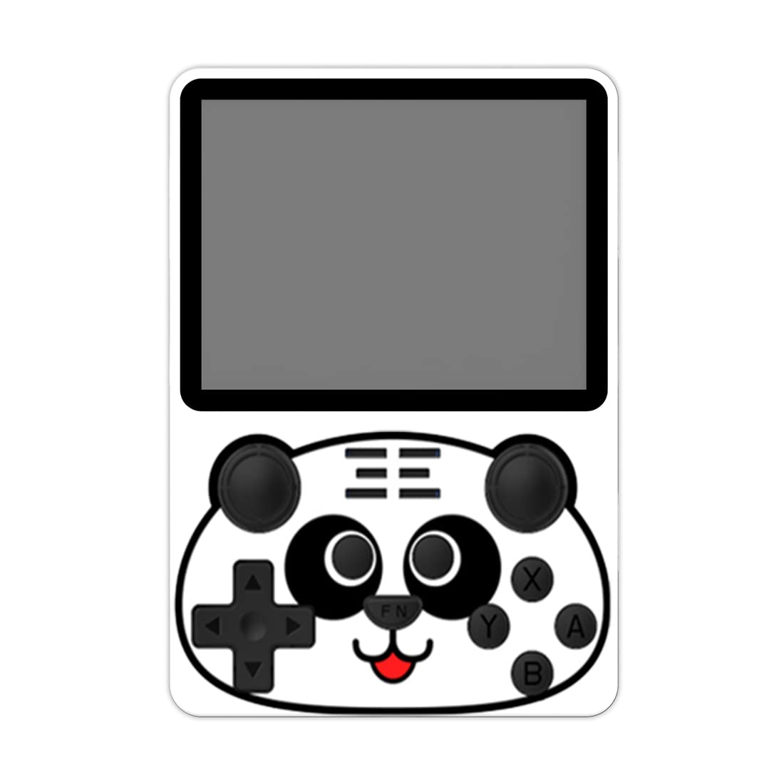VYBN Powkiddy Handheld Game Console, 3.5 Inches IPS Screen16G+128G RGB20S Classic Mini Handheld Game Player Built-in 20,000 Games (White)