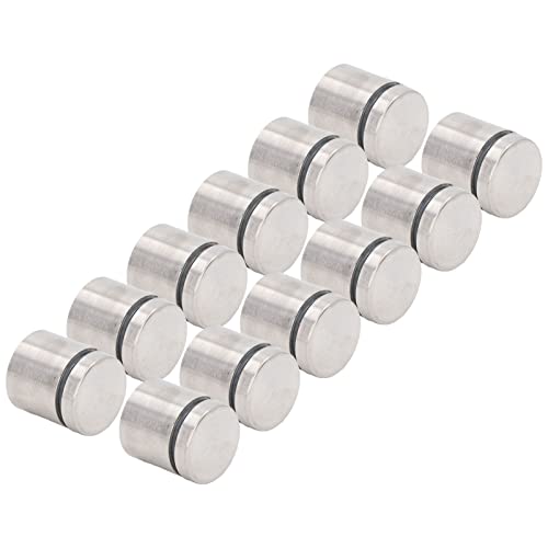 Standoff Screws, 12Pcs Trimming Indoor Outdoor Stable Advertising Nails Hardware 1x1in Non Scratch Polished with Anchor for Displaying