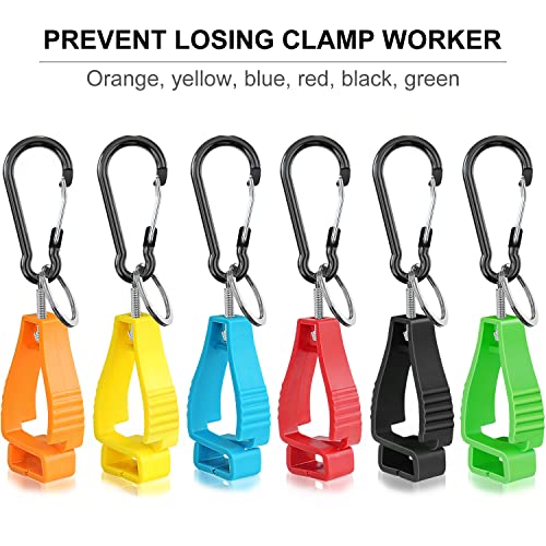 NANHONG 10 Pcs Glove Clips for work Glove Holders, Ideal for glove clips for construction (Black)