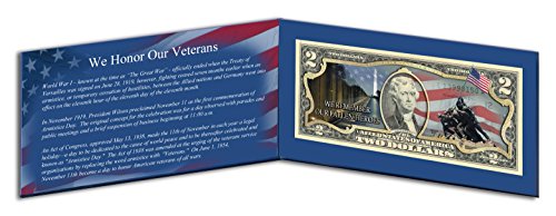 Veterans Day Two Dollar Bill Folder