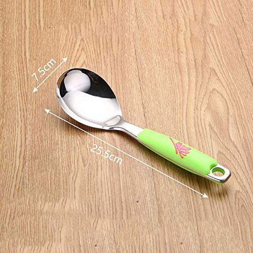 LMMDP 1 Set 6pc Durable Portable Stainless Steel Non-stick Ladle Food Wok Spatula Spoon Kitchen Tools Cooking Utensil Cookware Espatula