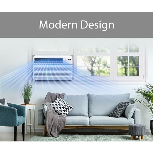 LG 12,000 BTU Window Air Conditioner, 115V, Cools 550 Sq.Ft. for Bedroom, Living Room, Apartment, Quiet Operation, Electronic Control with Remote, 3 Cooling & Fan Speeds, Auto Restart, White