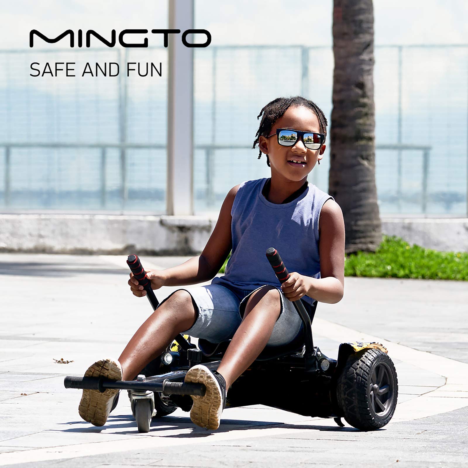 Mingto Go Kart,Hoverboard Accessories,Hoverboard Seat Attachment-Adjustable for All Ages.Fits All Hoverboards.(Hoverboard Not Included) (pink2)