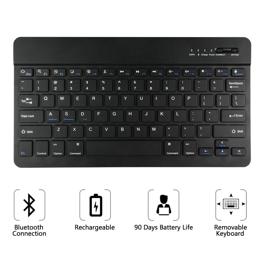 Microsoft Surface Pro 7 Case with Keyboard,Keyboard Case for Microsoft Surface Pro 7 (2019/Surface Pro 6 (2018) / Surface Pro 5(2017)/ Surface Pro 4 (2015) 12.3 inch Tablet