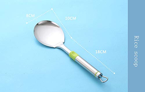 LMMDP Kitchen Truner Suit Cooking Shovel a Soup Spoon Scoop Colander Full Set Of Cooker Household Stainless Steel Kitchen Ware Seven
