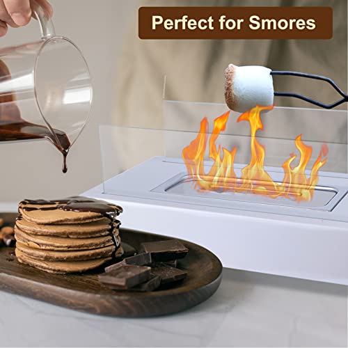 Tabletop Outdoor Fire Pits, Portable Alcohol Fireplace Indoor Outdoor, Bio Ethanol Ventless Fire Pit, Mini Fireplace Bowl Clean Burning Real Flame for Patio Balcony