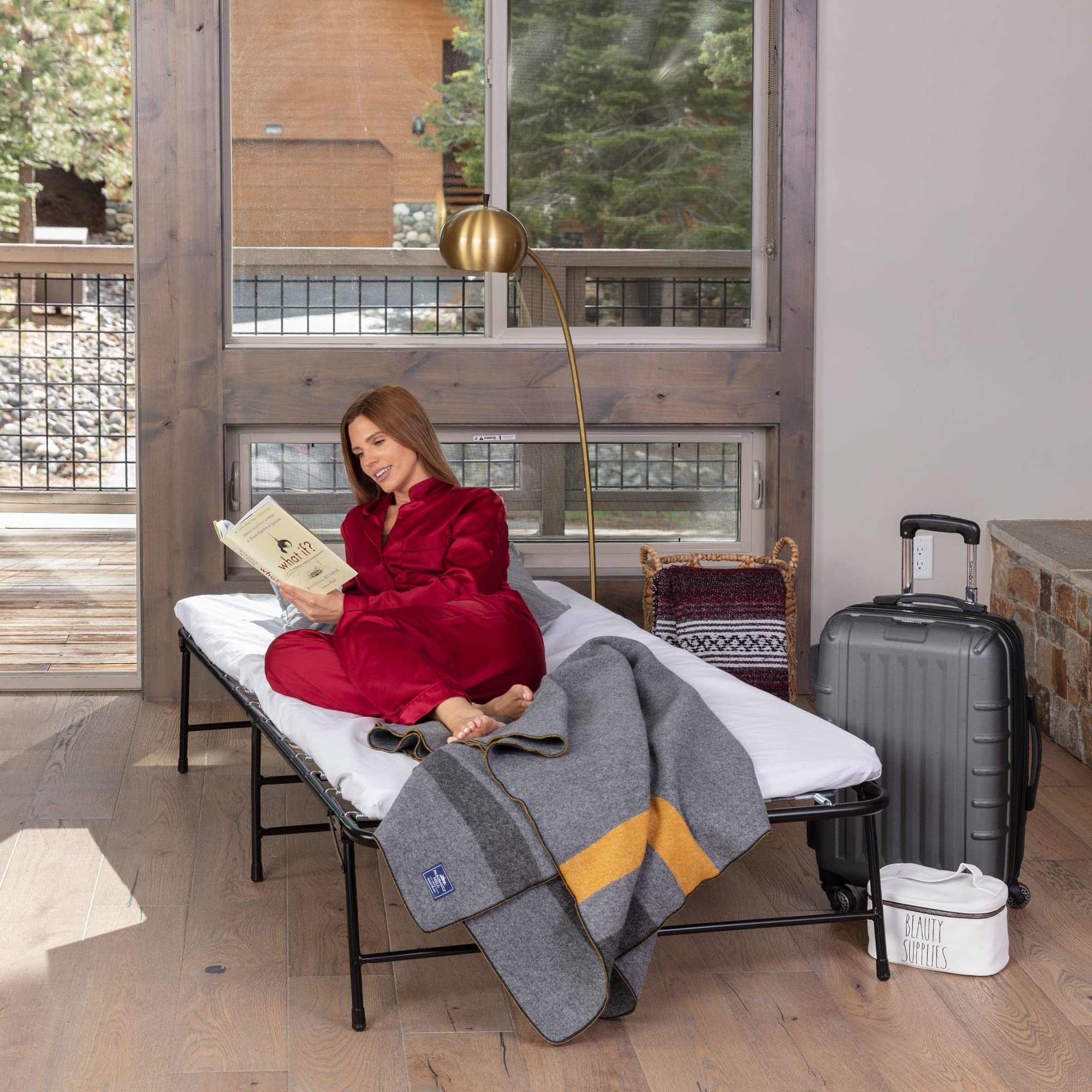 LiteBed™ Folding Bed with Memory Foam Mattress - Portable Twin Fold Up Bed with Storage Bag - Luxurious Hideaway Foldable Bed with Frame - Foldaway Guest Bed for Adults & Kids - NO-RISK 100-DAY TRIAL