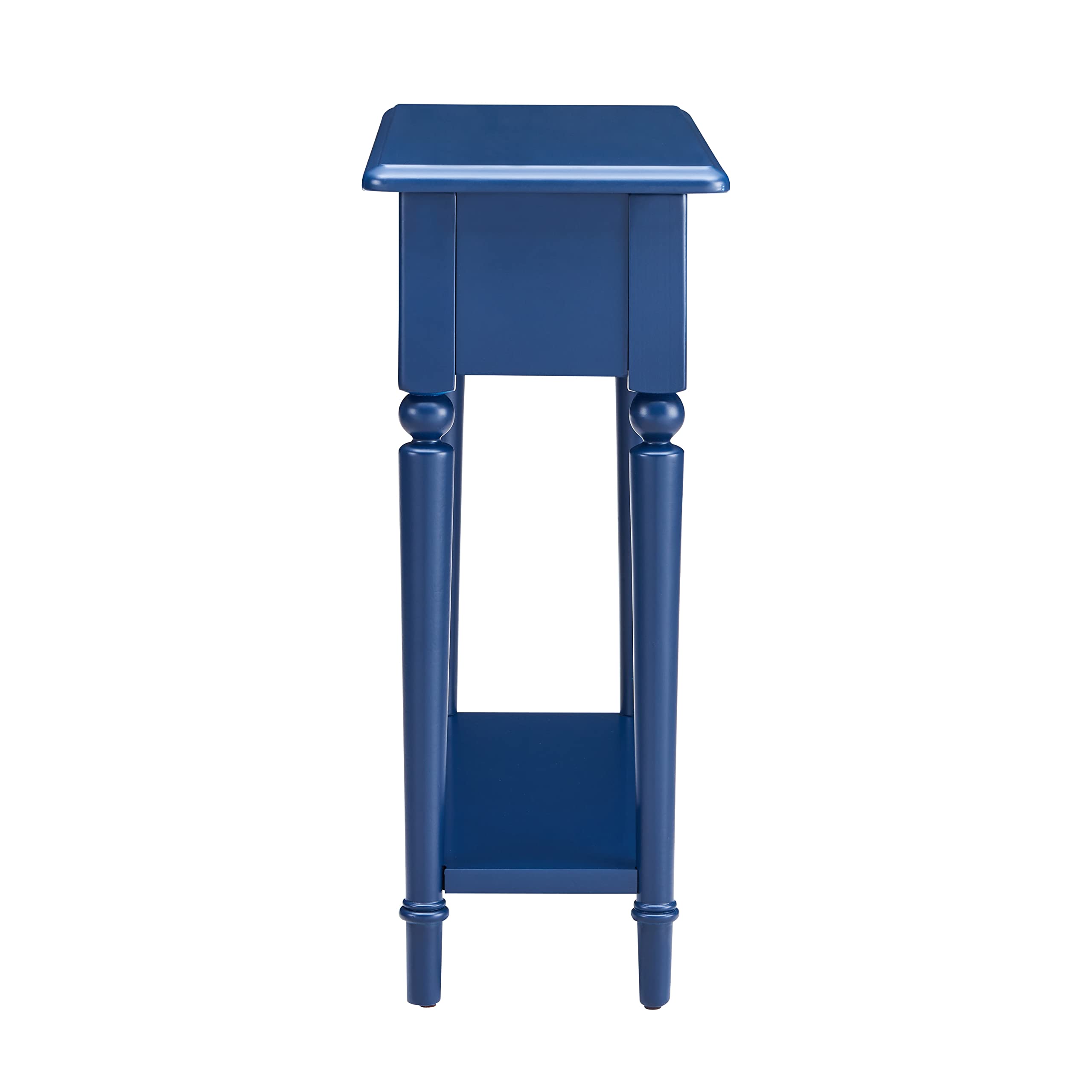 Leick Home Coastal Narrow Side Table, Navy Blue