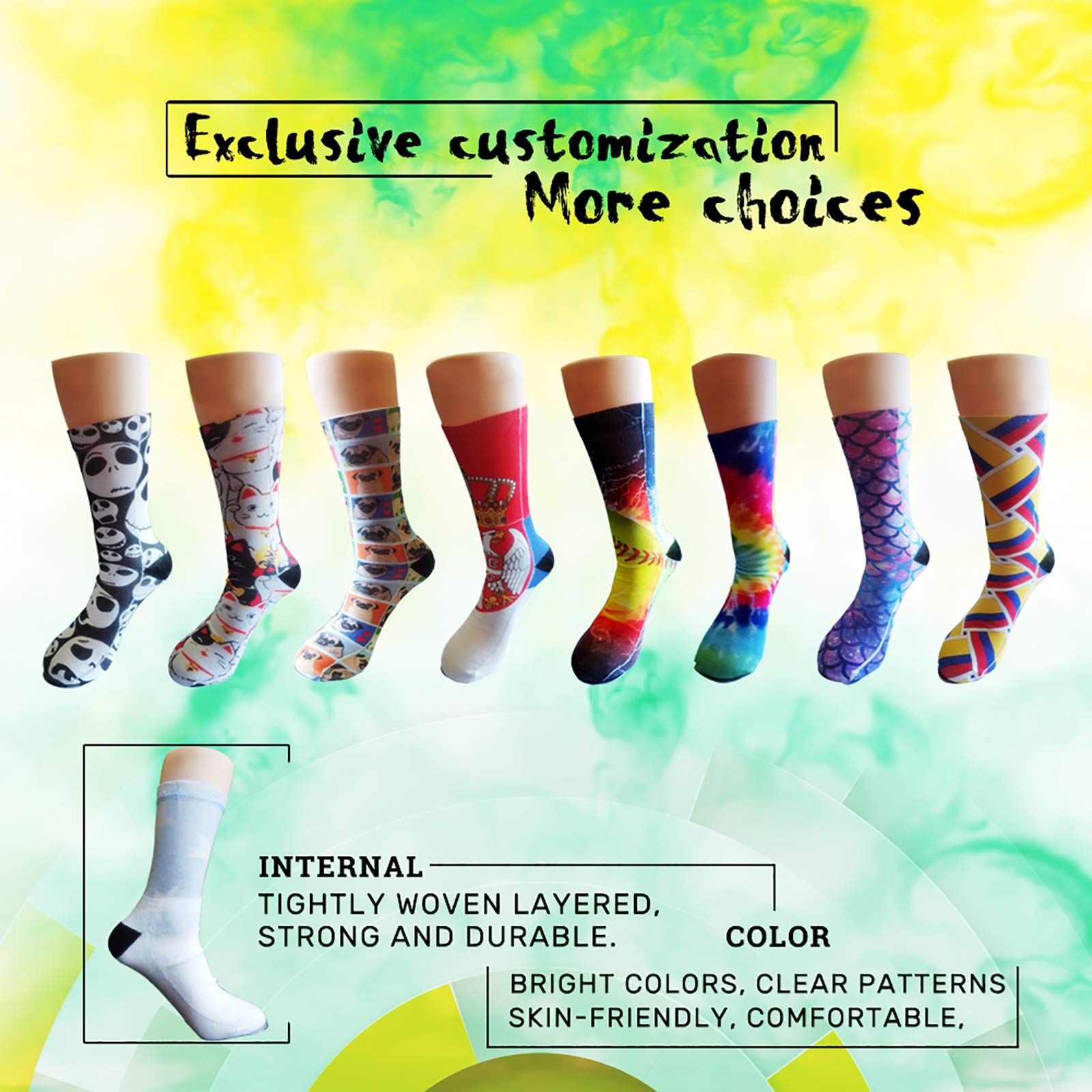 MSGUIDE Women's Thanksgiving Turkey Cotton Cushion Comfy Casual Funny Novelty Athletic Crew Socks