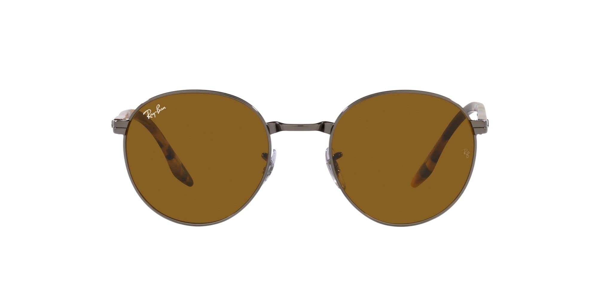 Ray-Ban RB3691 Round Sunglasses, Gunmetal/Polarized Blue, 48 mm