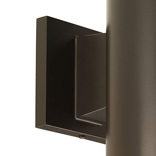 Progress Lighting Cylinder Collection 6" Modern Outdoor LED Wall Lantern Light Antique Bronze