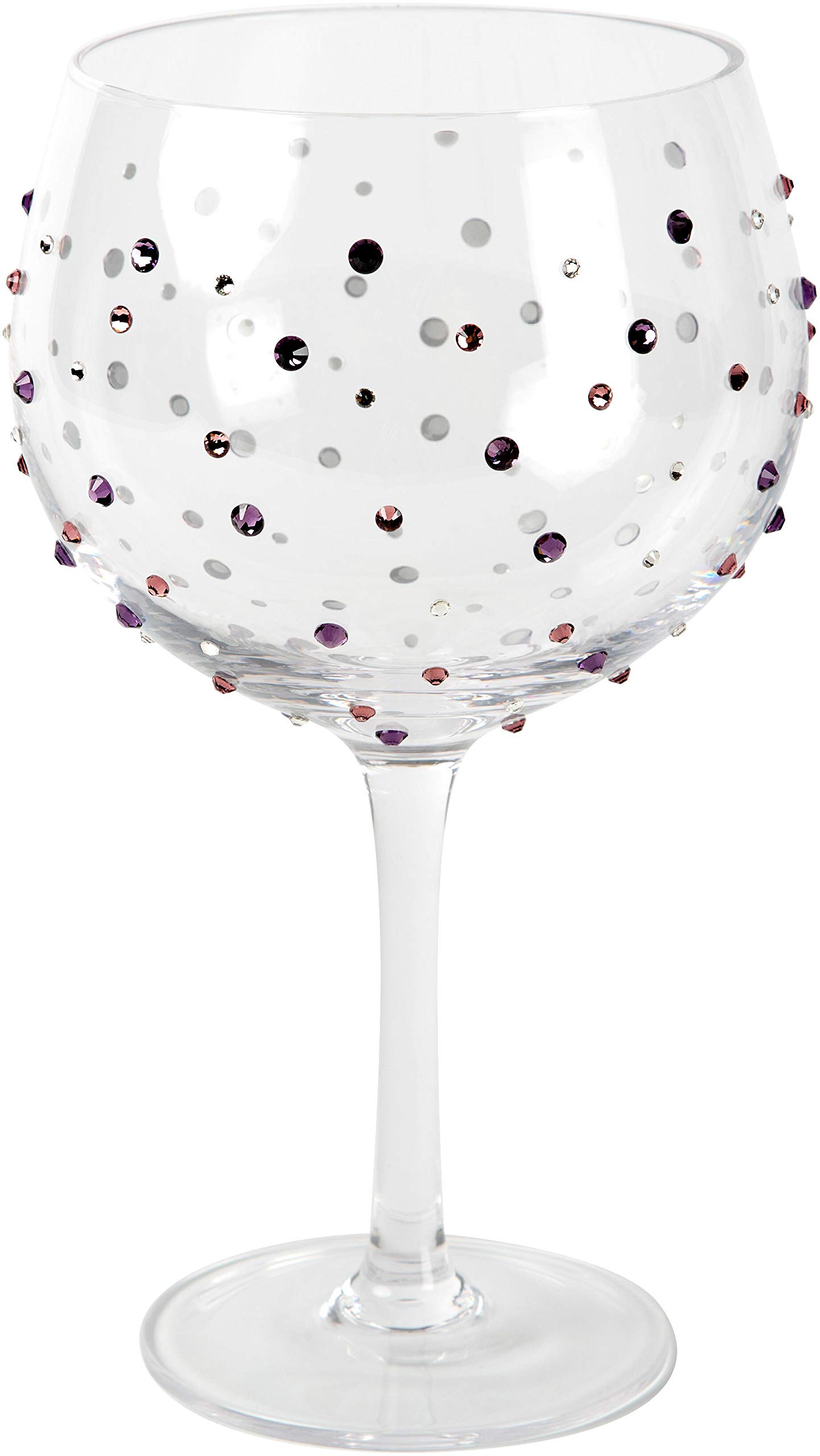 Pavilion Gift Company Amethyst Purple Gem Stones-February Birthday 24 Oz Stemmed Wine Glass
