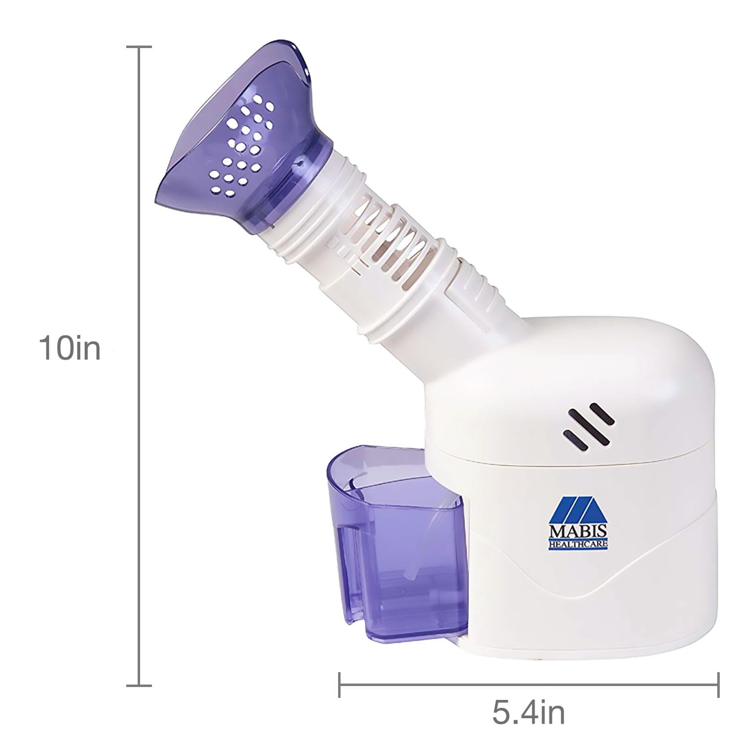 MABIS Facial Steamer, Steam Inhaler, FSA Eligible, Vaporizer or Vocal Steamer with Aromatherapy Diffuser and Soft Face Mask for Cleansing, Sinus Pressure, Congestion, Colds and Cough, 25mL