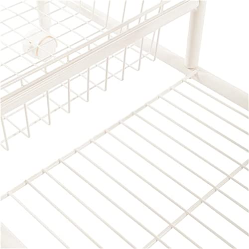 ZLXDP Cannes Double Row Metal Mesh Basket Cart Storage Shelf Rack Multi-Functional Kitchen Cabinet Coffee