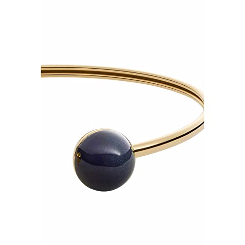 Skagen Women's Sea Glass Gold Tone Bracelet, Black & Gold Cuff