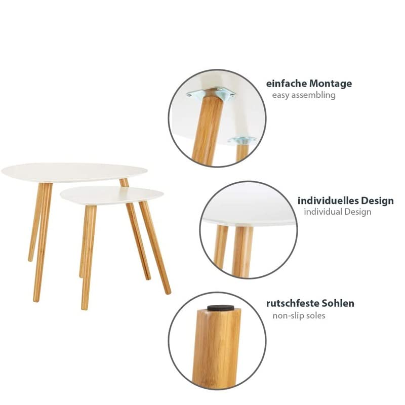WXBDD Coffee Tables Set of 2 Living Room End Table Sofa Triangle Decor Side Tea Table Furniture for Home Office