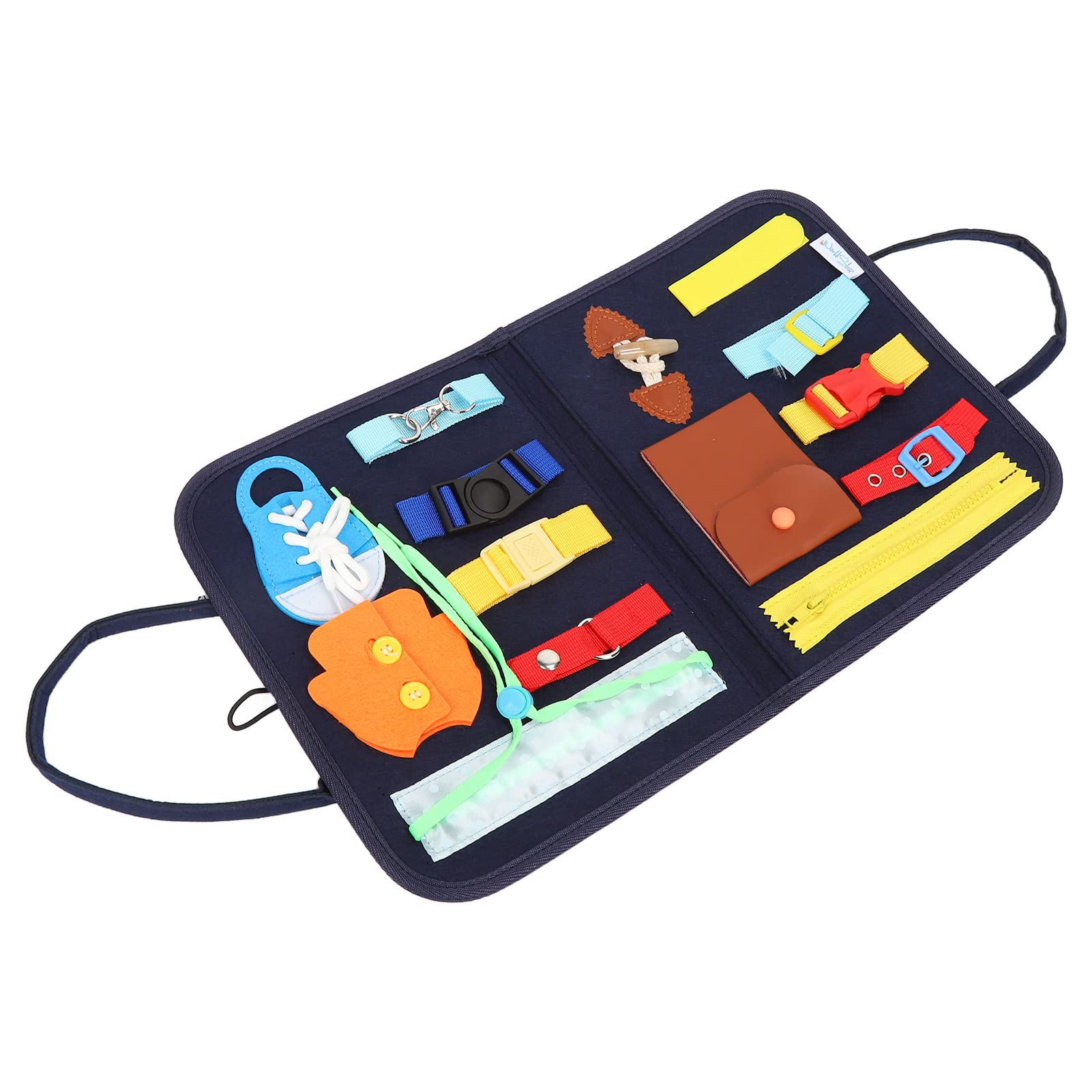 Sensory Activity Blanket, Portable Intelligence Development with Alphabet Sticker Dementia Fidget Toys for Elderly People