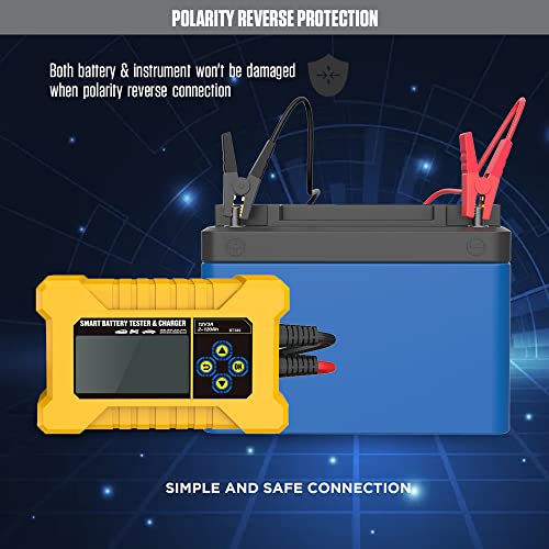MR CARTOOL Automotive Battery Testers & Car Battery Charger, Car Cranking and Charging System Test Scan Tool Smart Digital Battery Analyzer for 12V Vehicles(AUTOOL BT380)
