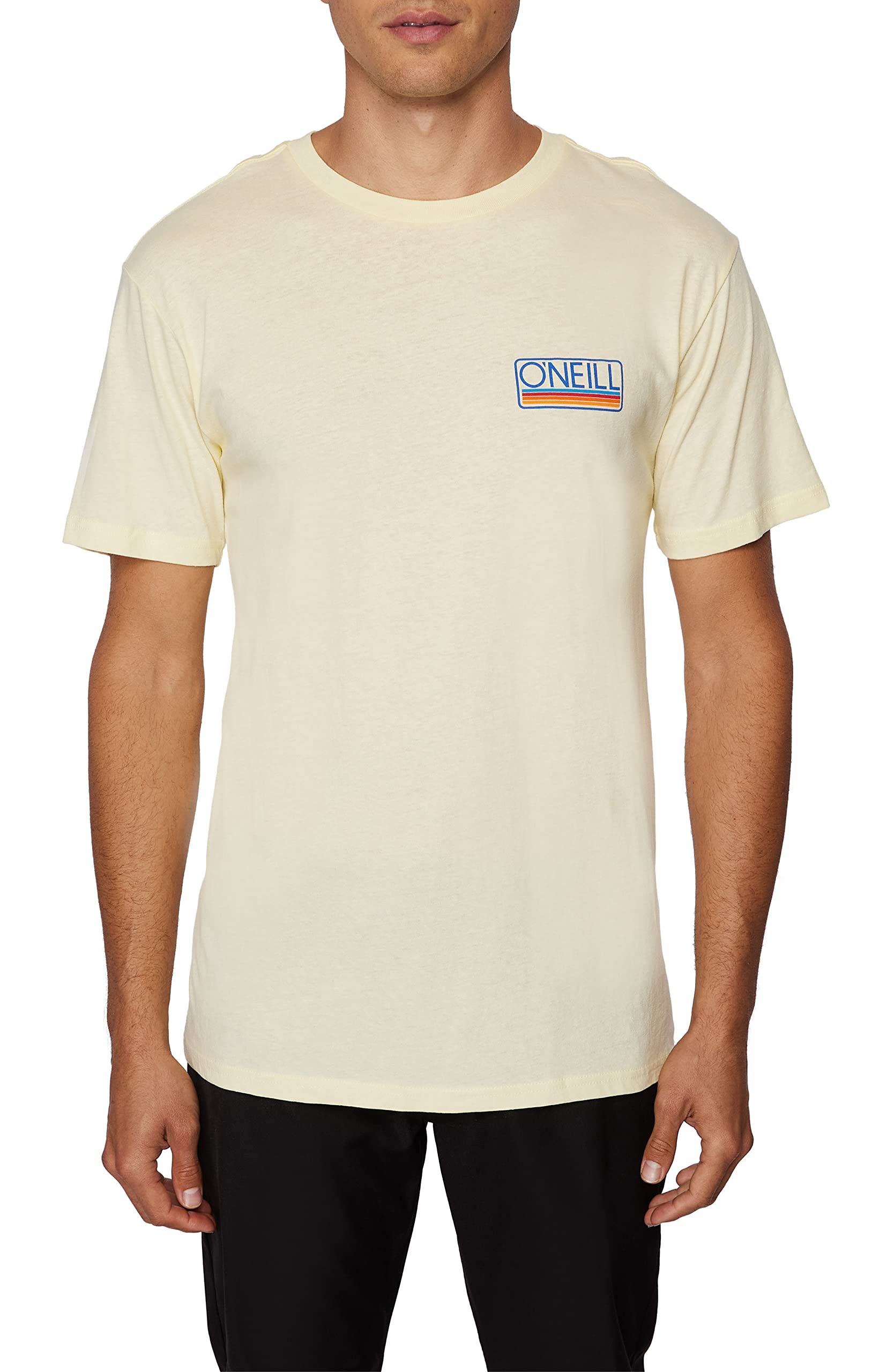 O'NEILL Mens Headquarters 2 Graphic Short Sleeve T-Shirt, Pale Yellow, L