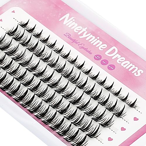 Ninetynine Dreams Tower Top Style Individual Manga Manhua Anime Lash Extensions (9-13mm) C Curl Reusable False Eyelash Soft & Lightweight Volume Lash Clusters