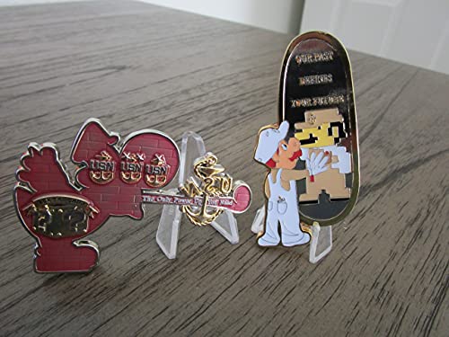 United States Navy Chief Mario and Luigi Brothers and Yoshi Goat Locker CPO Challenge Coin Set