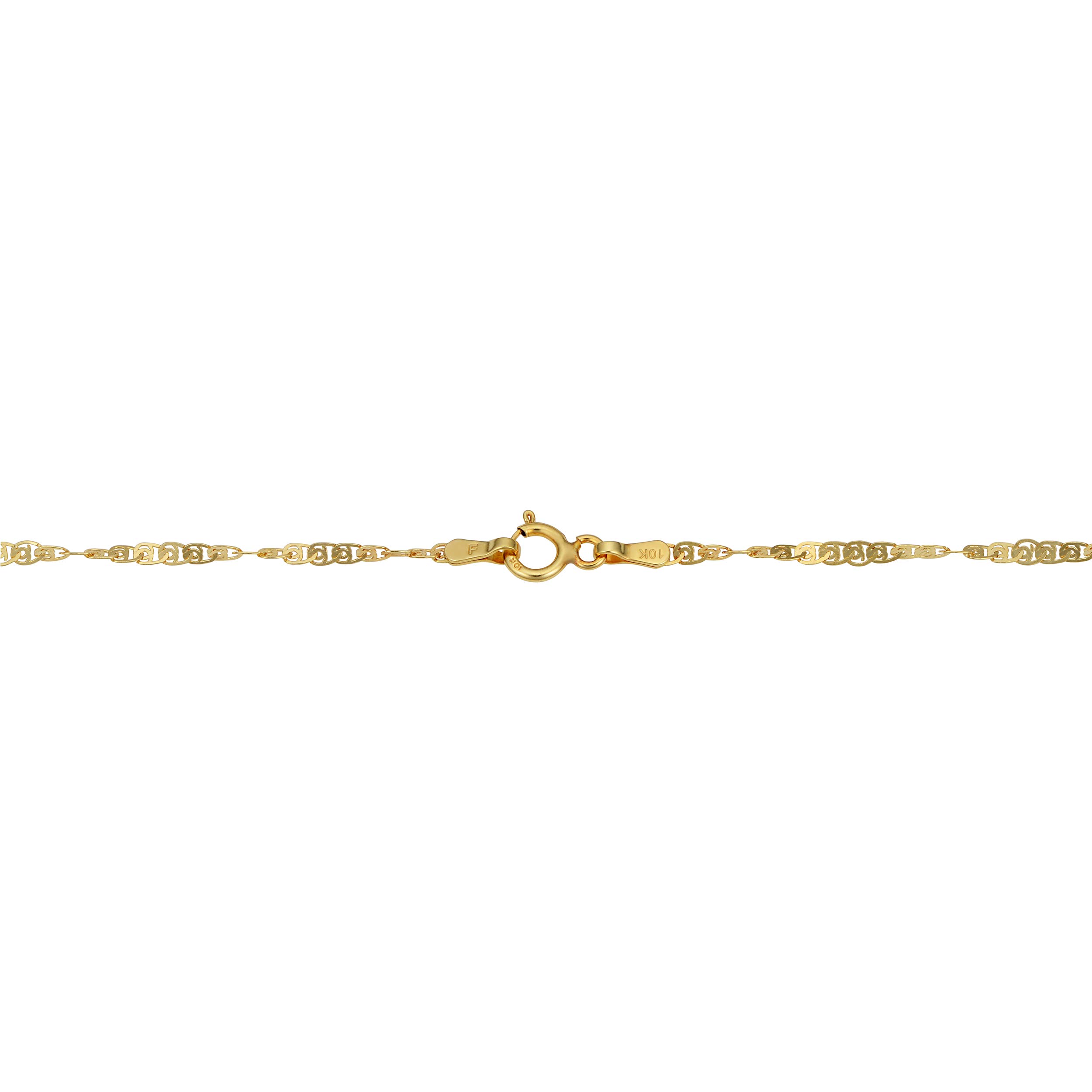 Kooljewelry 10k Yellow Gold Flat Twisted Love Link Bracelet (1.8 mm, 7.5 inch)
