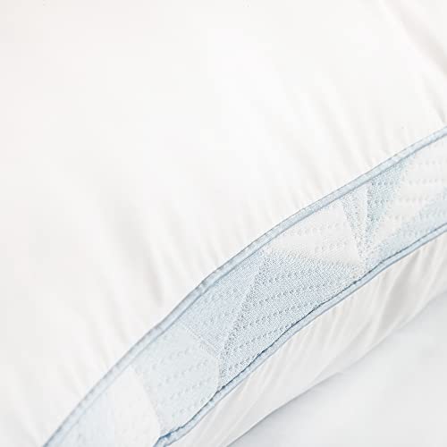 Serta Arctic 15x Cooling Fiber Gusseted Bed Pillow Powered by REACTEX, 1 Count (Pack of 1), White