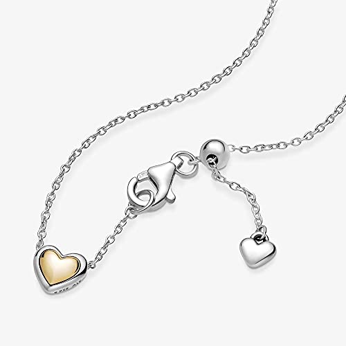 Pandora Domed Golden Heart Collier Necklace 399399C00-45