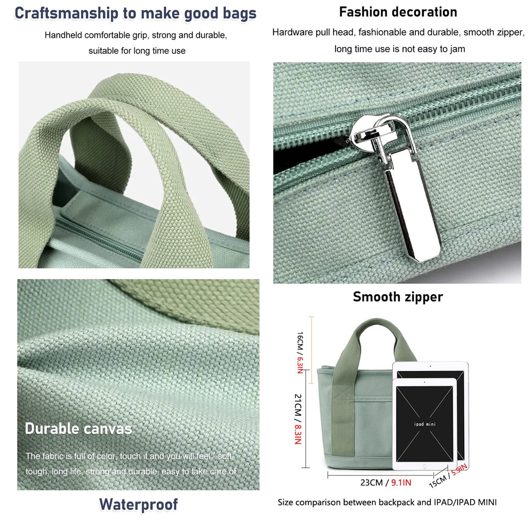 TTEDMO Large Capacity Multi-Pocket Handbag,Canvas Tote Bag with Pockets,Japanese Handmade Large Capacity Multi-Pocket Handbag (Pink,Crossbody)