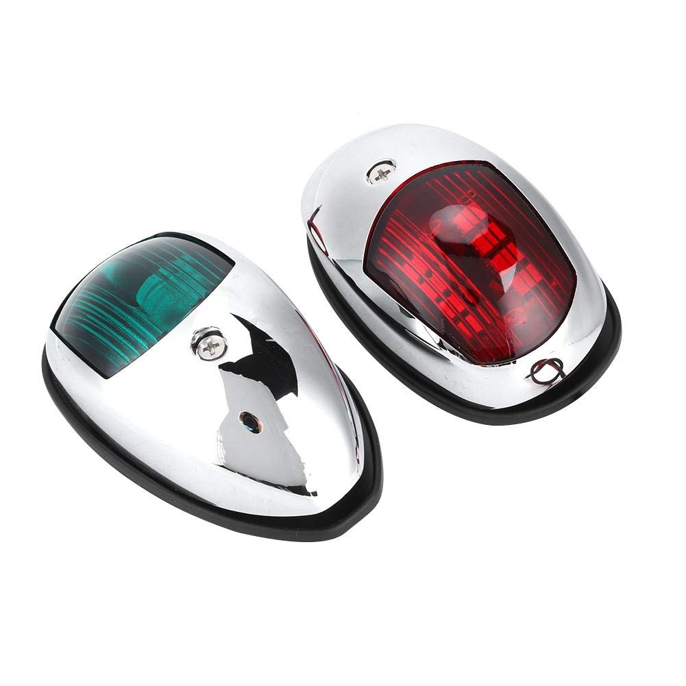 Navigation Light, 12V LED Marine Navigation Light IP65 Waterproof Green Starboards Red Port Lamp Side Mount for 20m Boat Maximum Boating Electrical Equipment