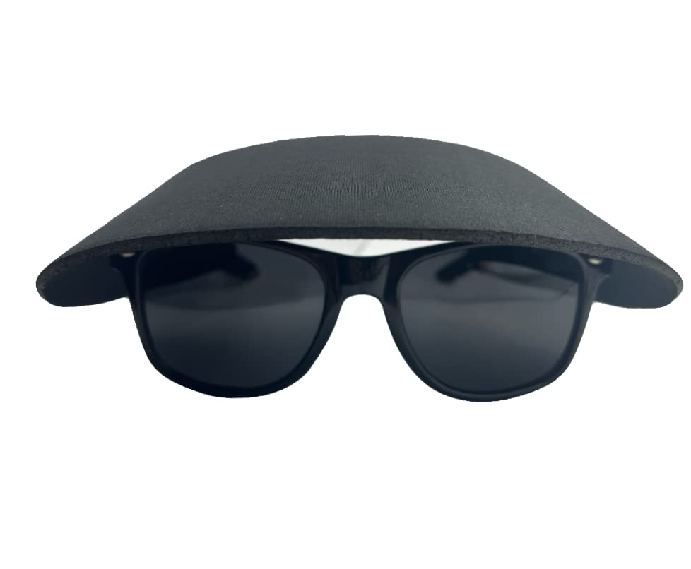 plumosity Visor ATTACHES to Sunglasses, EVA Foam, Unisex, Black/Navy 2-Pack