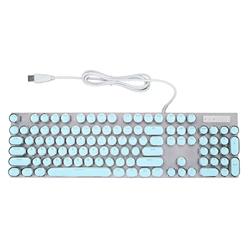 Zyyini Mechanical Gaming Keyboard, RGB Backlit Keyboard for Typewriter, Quick Response, 104 Key Wired Keyboard for PC and Desktop Computer(Blue)