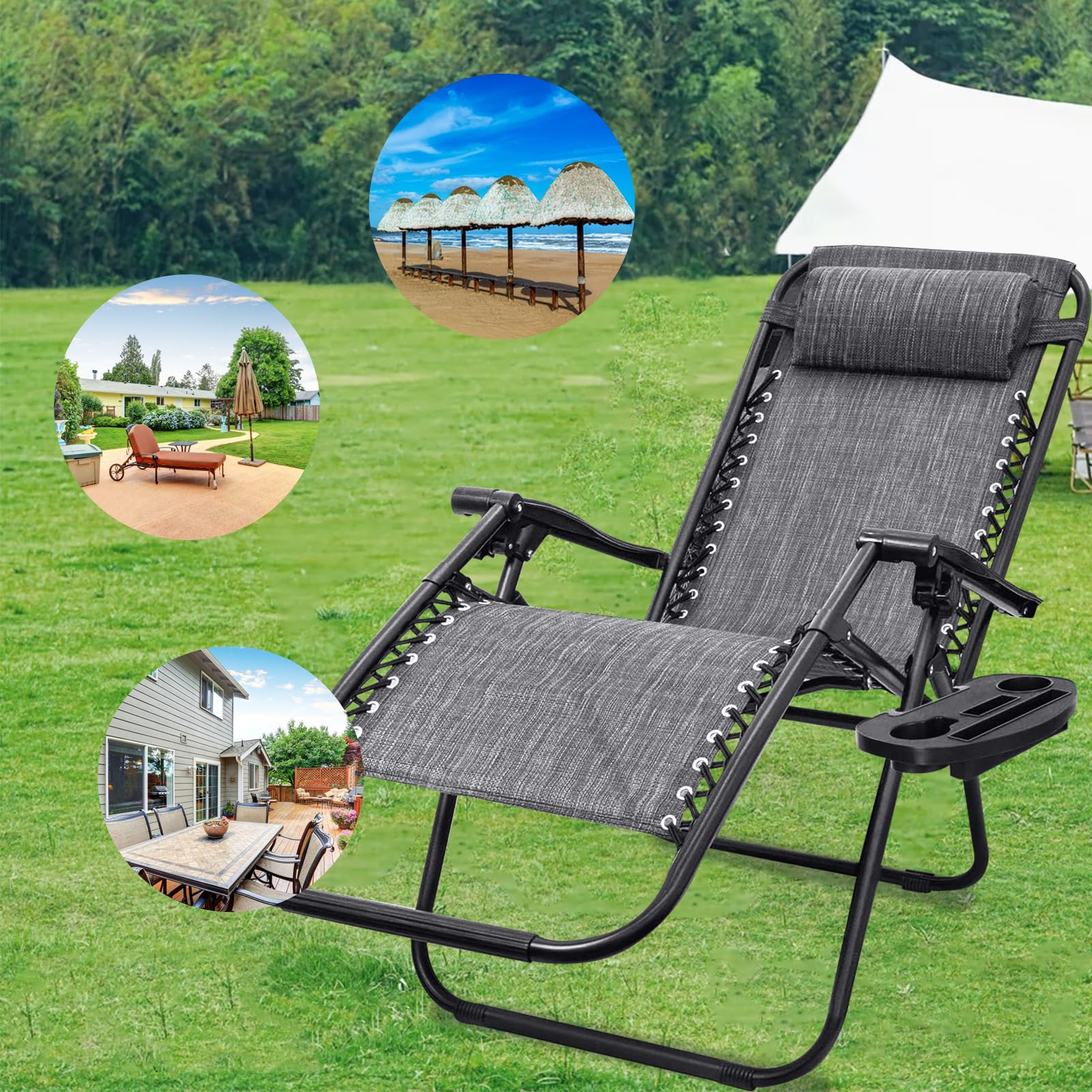 Zero Gravity Chair Replacement Cord Bungee Beach Chair Laces Antigravity Chair Replacement Cords Patio Recliner Chair Repair Cord Professional Nylon Elastic Rope for Outdoor,Lounge Chairs-4 Cords
