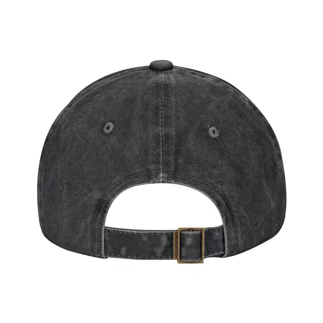 ROGER FEDERER Hat Cotton Snapback Classic Denim Cap for Men Women Adjustable Black