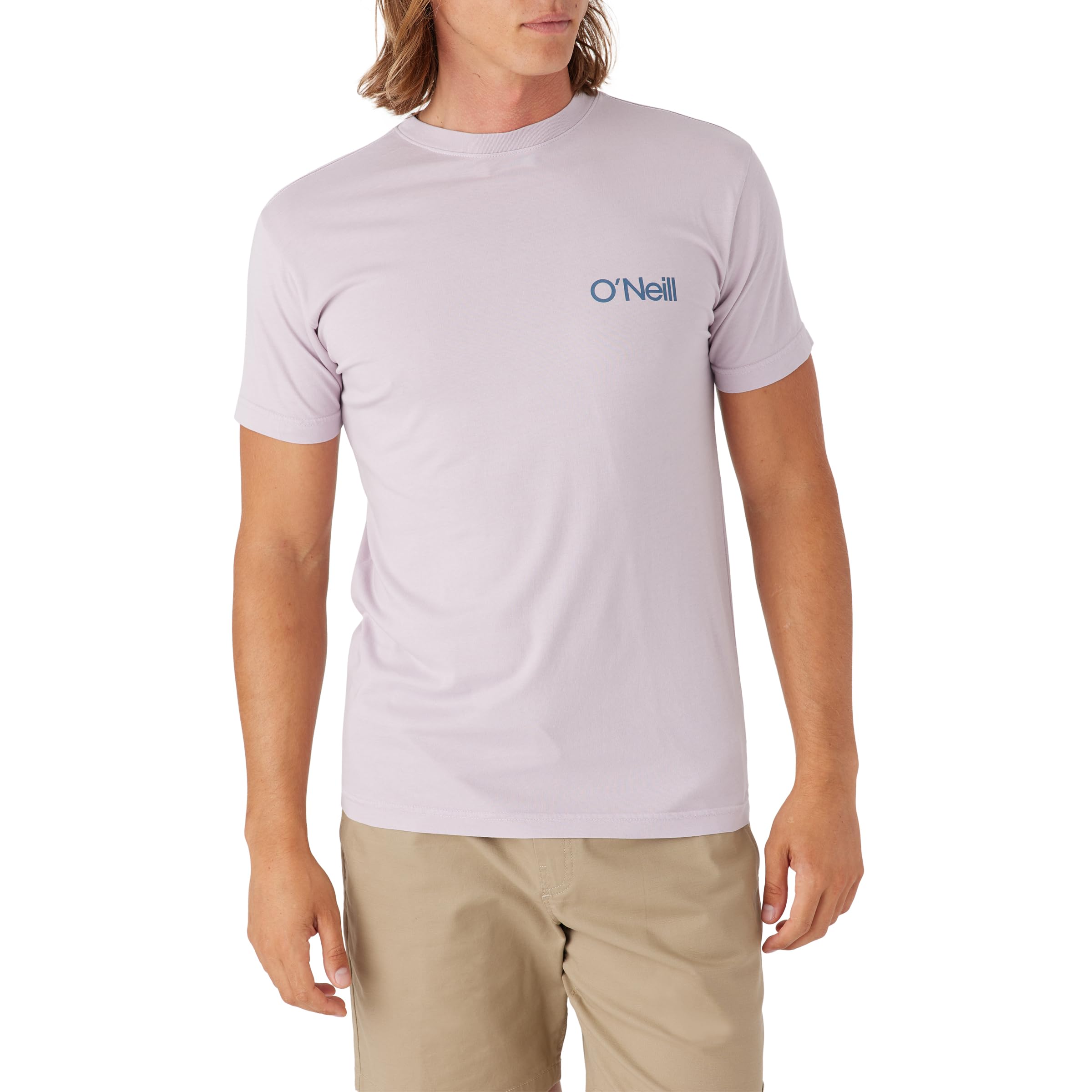 O'NEILL Mens Mythic Lines Graphic Short Sleeve T-Shirt, Off White, XL