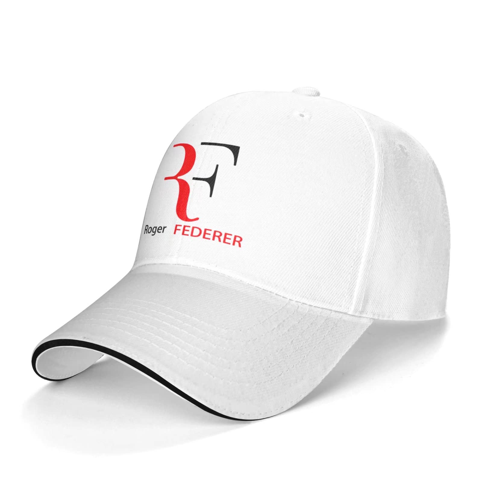 ROGER FEDERER Hat Mens Womens Hat Adult Unisex Trucker Hat Classic Adjustable Sandwich Baseball caps Hats White