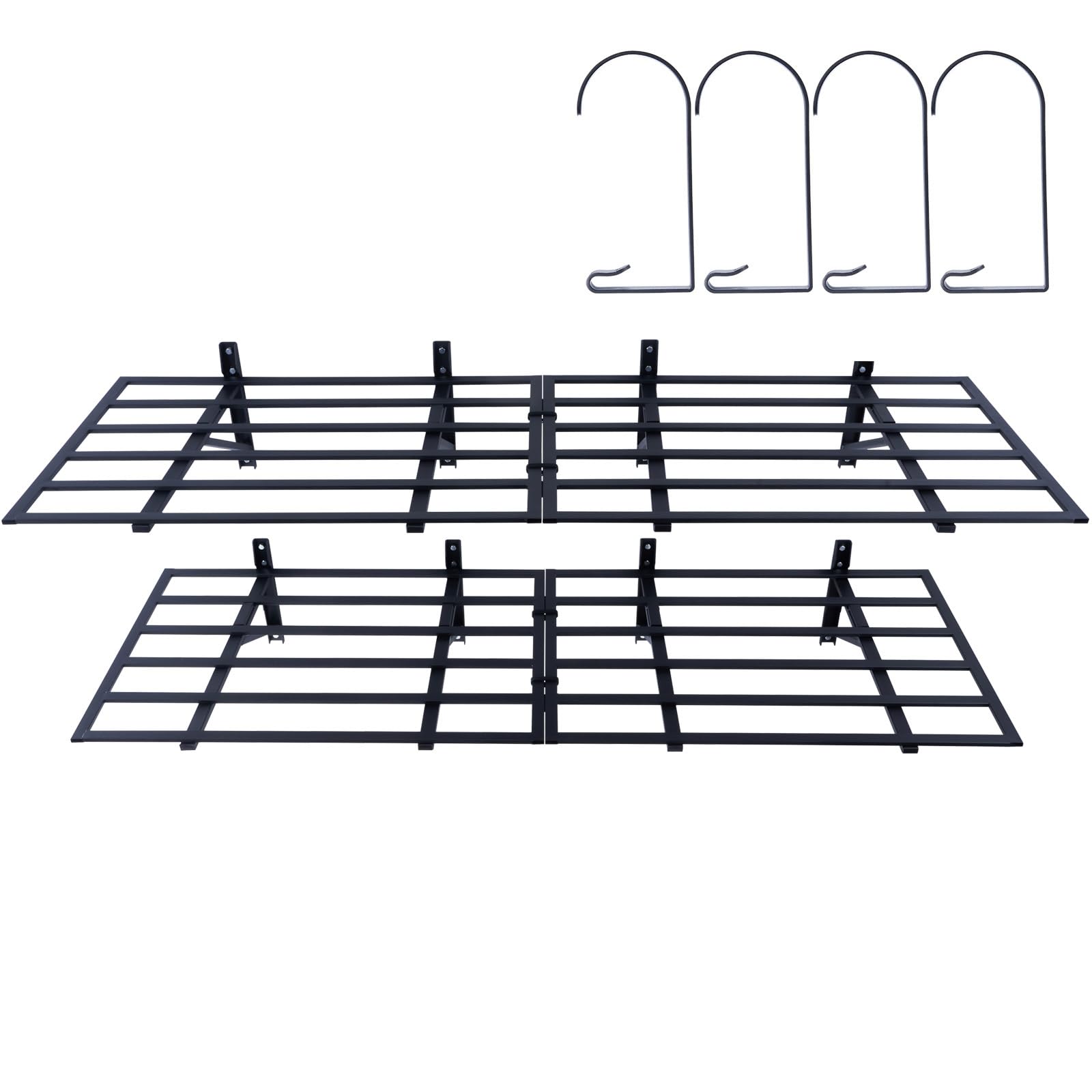 Zoorse Garage Storage Shelving, 2 Pack, 6 x 2 ft Heavy Duty Garage Shelves Wall Mounted, 1600 lbs Load Capacity(Total) Garage Storage Rack Floating Shelves, Suitable for Shop, Shed, Garage Storage