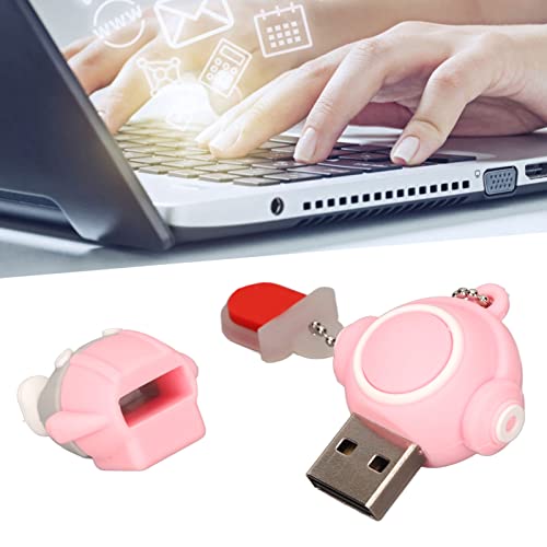 Zyyini USB Flash Drive, Cartoon Style USB2.0 Flash Drive High Speed Memory Thumb Stick for PC Computer Laptop, Plug Play, Cartoon Decorative Doll for Gift(Pink 128G)