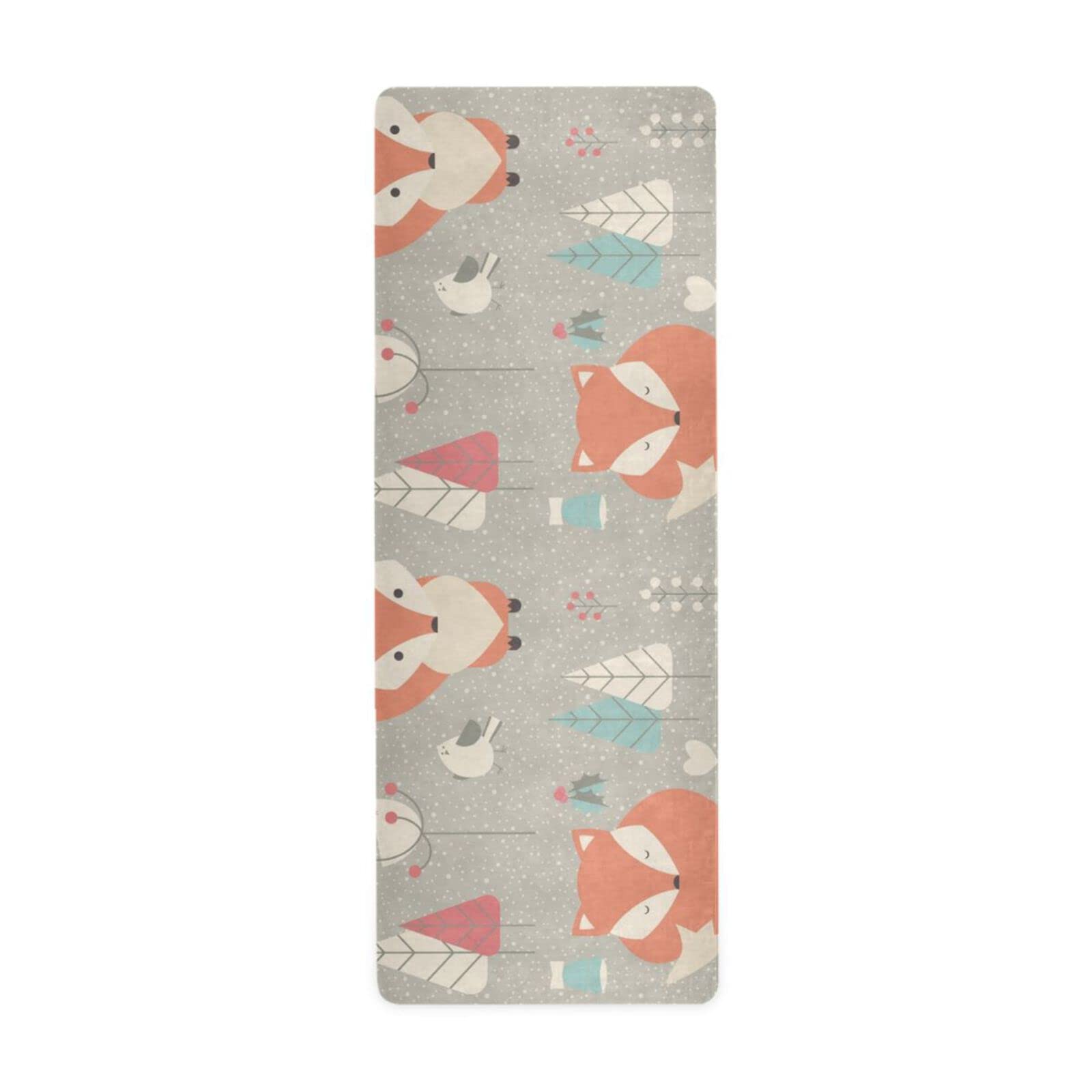 senya Coloured Fox Yoga Mat Cover, Non Slip Exercise Mat Cover High Performance Grip, Coming with Carry Bag(228vb9b)