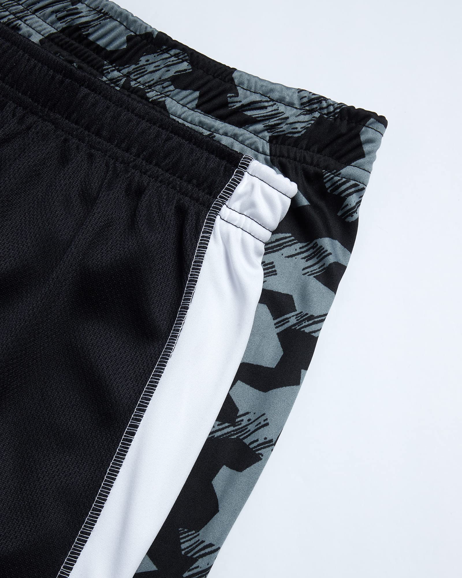 STX Boys' Active Shorts – 2 Pack Lightweight Athletic Shorts (Little Boy/Big Boy), Size 14/16, Black/Camo