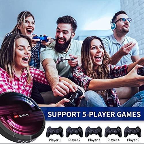 TTXP Retro Video Game Console, Super Console Built-in 3(EmuELEC/Android/CoreELEC)-in-1 System,4K UHD Output,Support PS1/PSP/NES/SEGA Saturn, Gifts for Men Who Have Everything